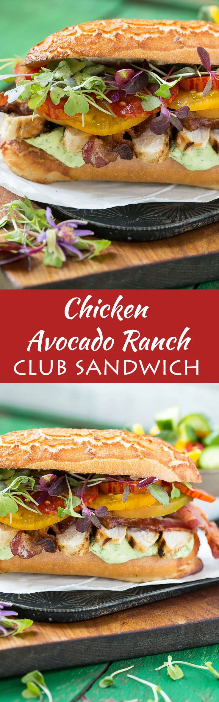 Chicken Avocado Ranch Club Sandwich - Recipelast